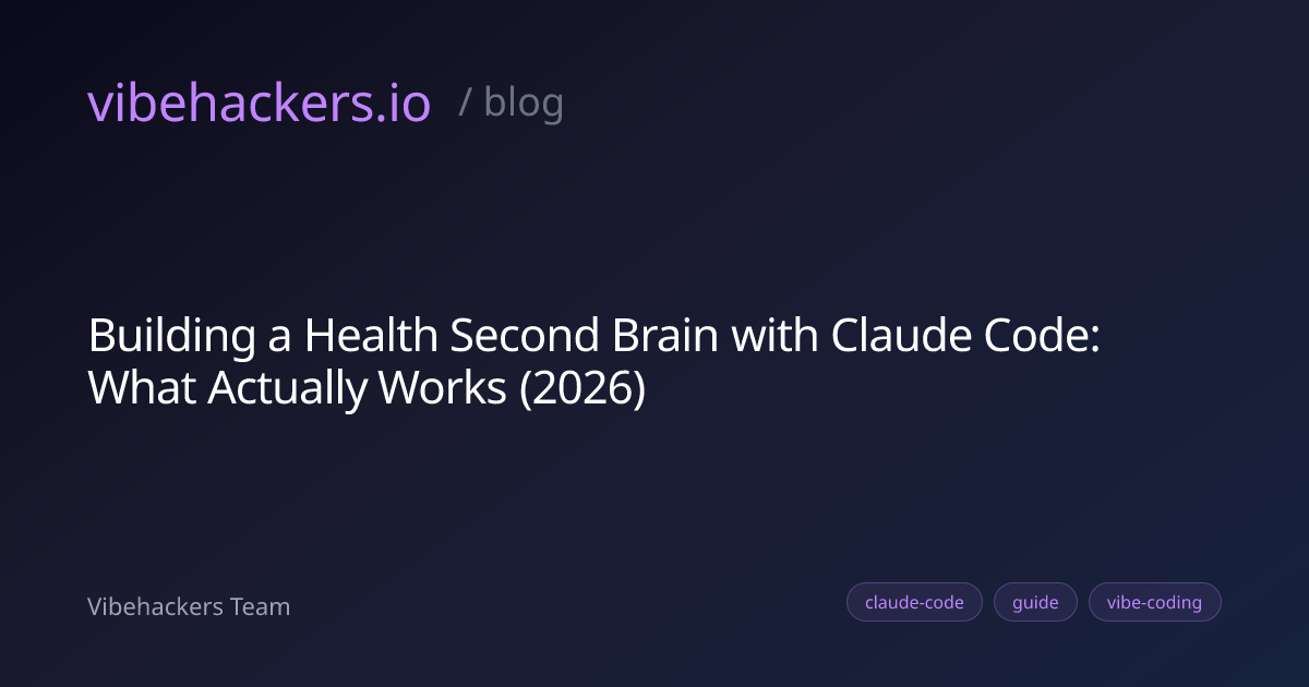 Building a Health Second Brain with Claude Code: What Actually Works ...