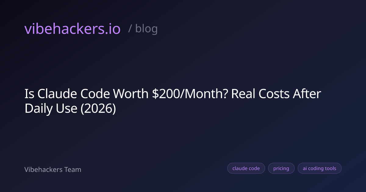 Is Claude Code Worth $200/Month? Real Costs After Daily Use (2026 ...